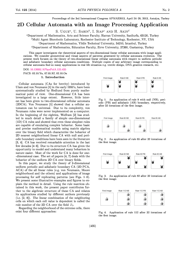(PDF) 2D Cellular Automata with an Image Processing Application
