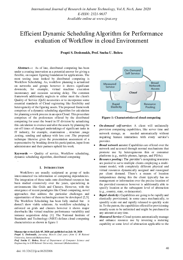 (PDF) Efficient Dynamic Scheduling Algorithm for Performance evaluation ...