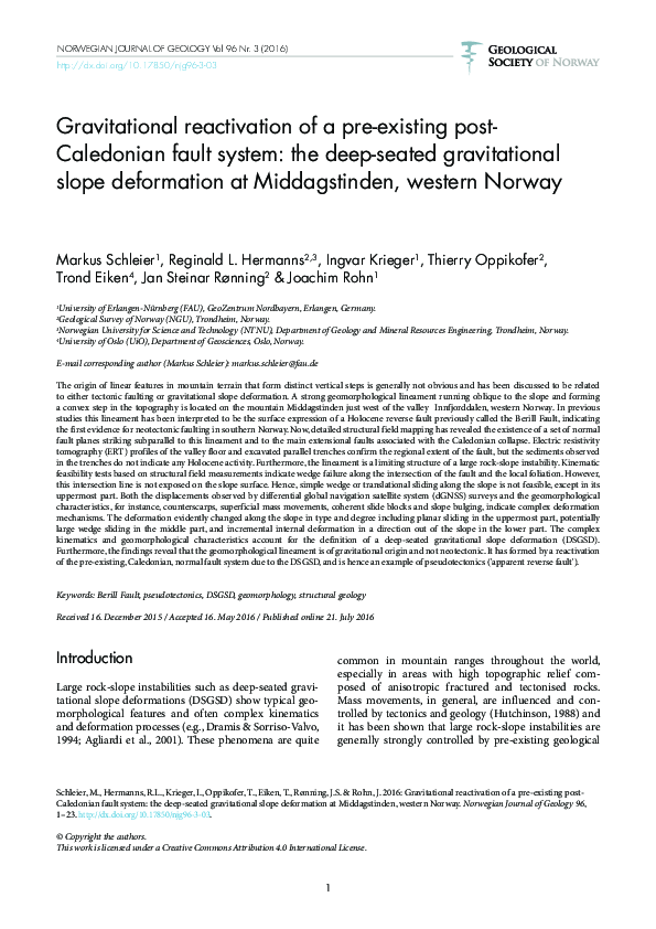 (PDF) Gravitational reactivation of a pre-existing post-Caledonian ...