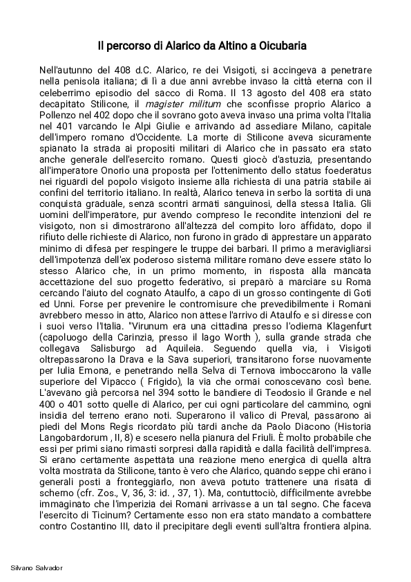(PDF) Il percorso di Alarico da Altino a Oicubaria