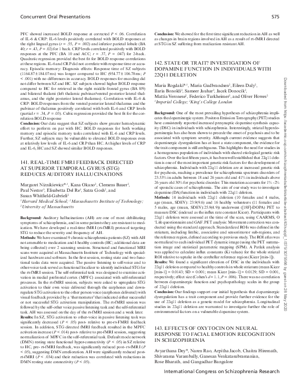 (PDF) 141. Real-Time fMRI Feedback Directed at Superior Temporal Gyrus ...