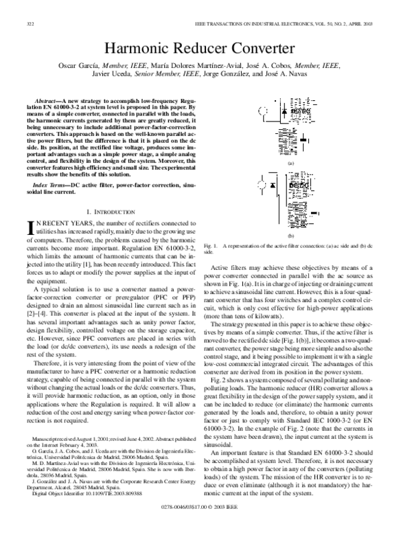 (PDF) Harmonic reducer converter