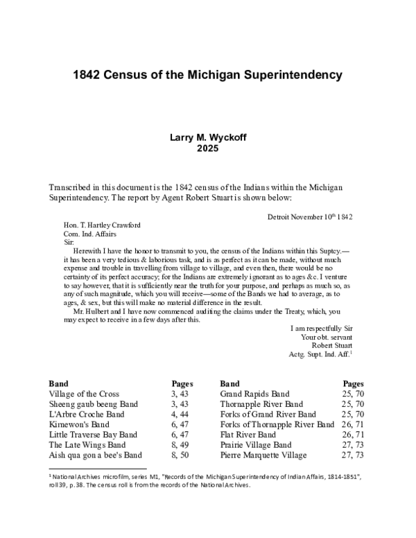 (PDF) 1842 Census of the Michigan Superintendency