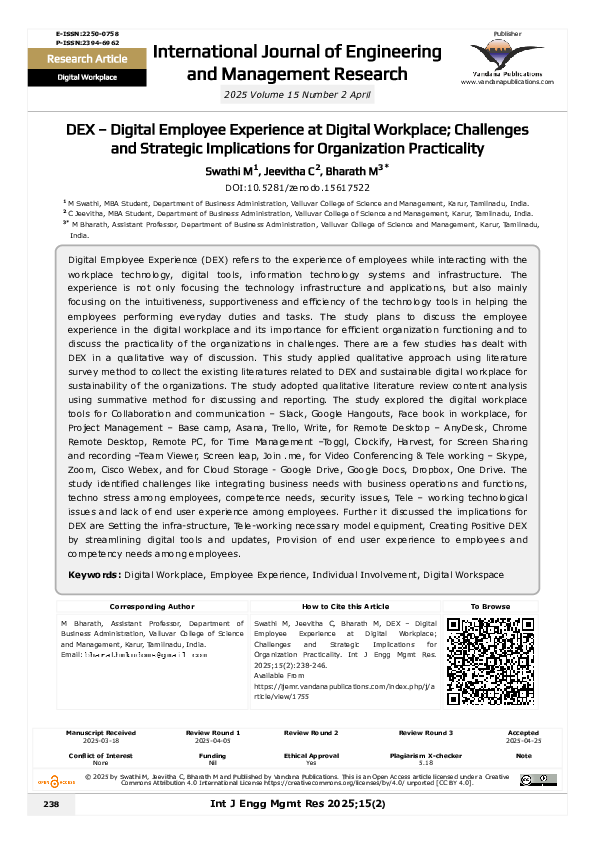 (PDF) DEX – Digital Employee Experience at Digital Workplace ...