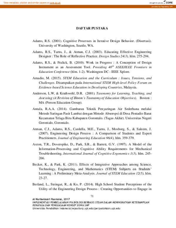 (PDF) Implementasi Pembelajaran IPA Biologi Berbasis STEM dalam Meningkatkan Keterampilan ...