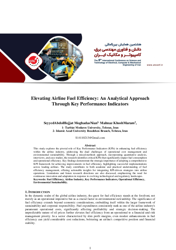(PDF) Elevating Airline Fuel Efficiency An Analytical Approach Through ...
