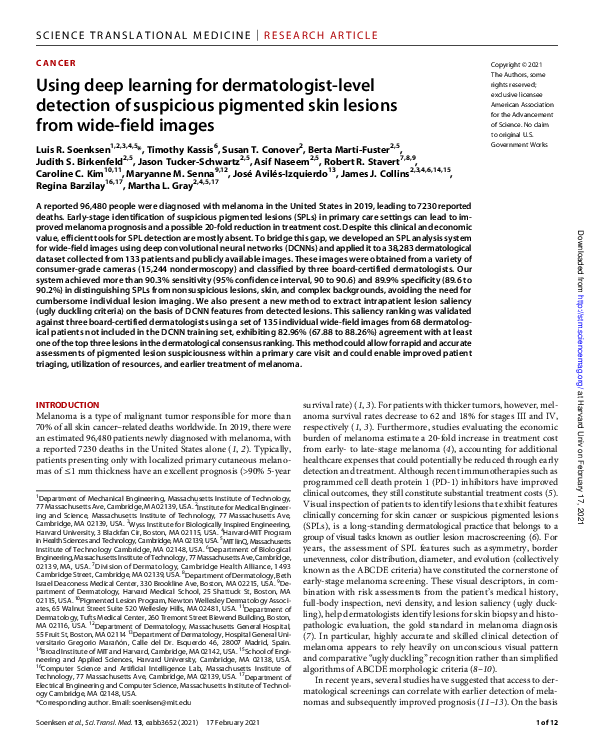 (PDF) Using deep learning for dermatologist-level detection of ...