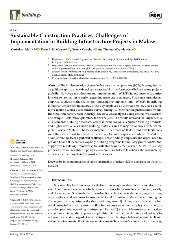 (PDF) Sustainable Construction Practices: Challenges of Implementation ...