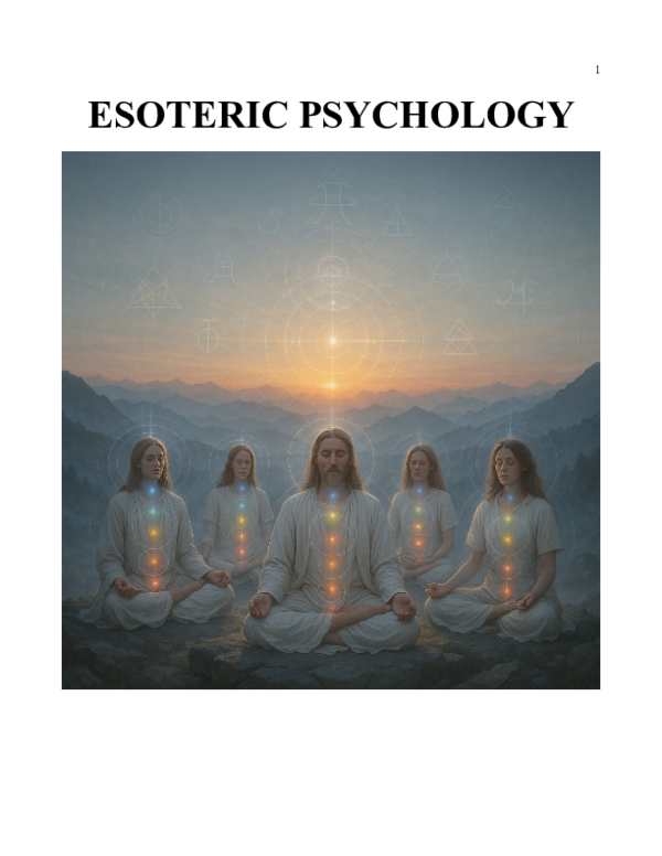 (PDF) Esoteric Psychology