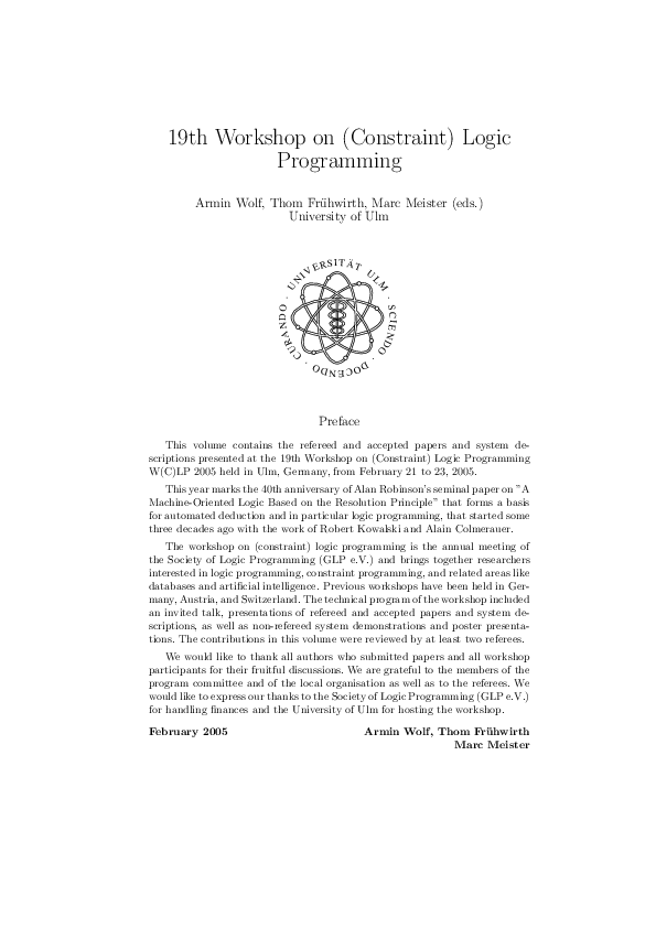 (PDF) The CHR-based implementation of a system for generation and confirmation of hypotheses