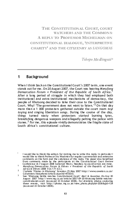 (PDF) The Constitutional Court, court watchers and the Commons: a reply ...