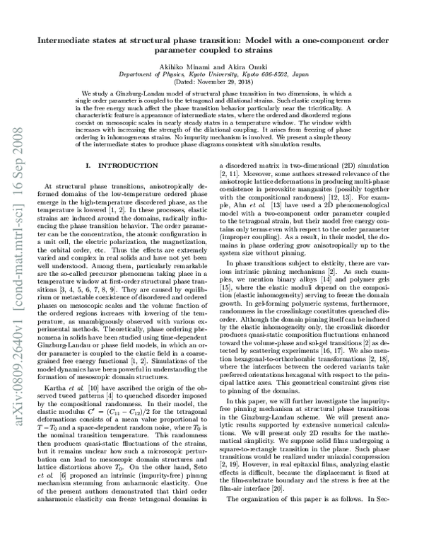 (PDF) Intermediate States at Structural Phase Transition: Model with a ...