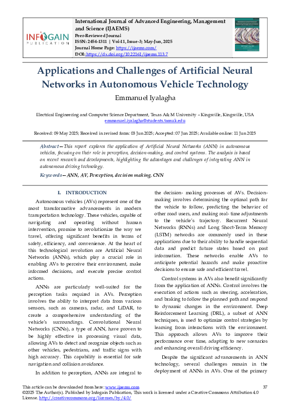 (PDF) Applications and Challenges of Artificial Neural Networks in ...