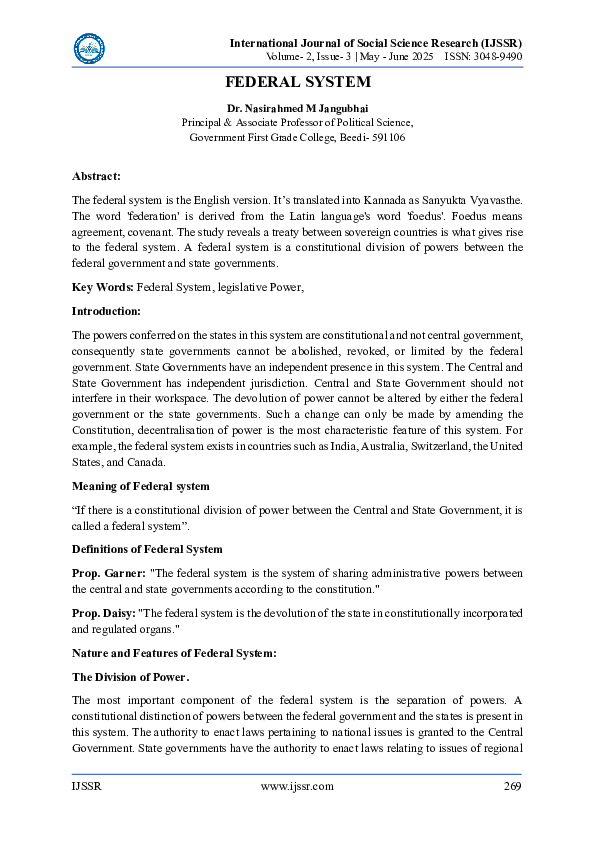 (PDF) FEDERAL SYSTEM