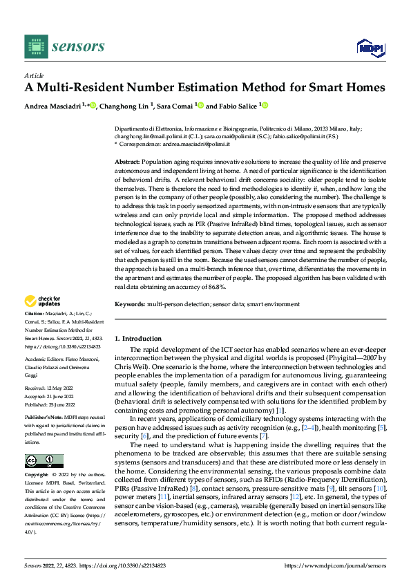 (PDF) A Multi-Resident Number Estimation Method for Smart Homes