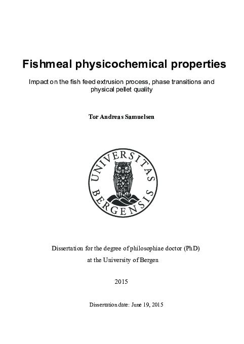 (PDF) Impact of variability in fishmeal physicochemical properties on the extrusion process ...