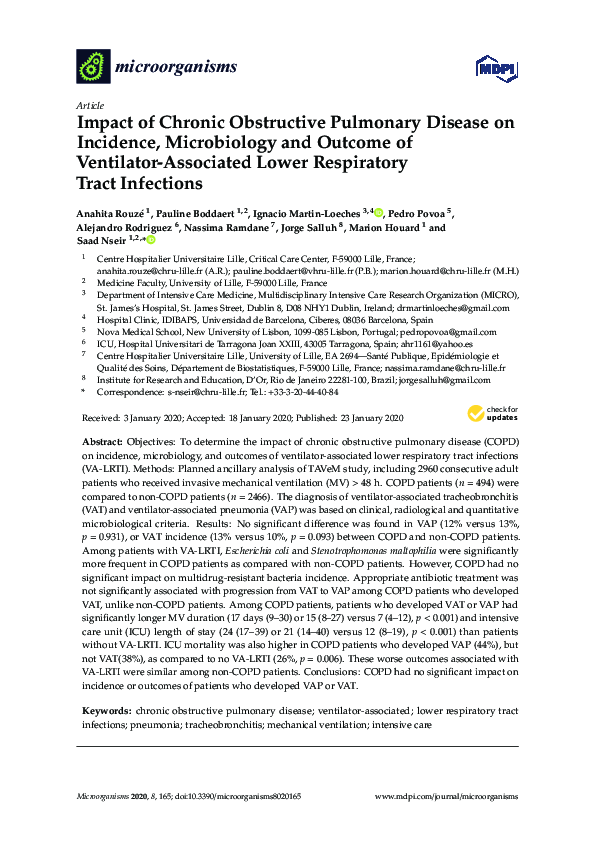 (PDF) Impact of Chronic Obstructive Pulmonary Disease on Incidence ...