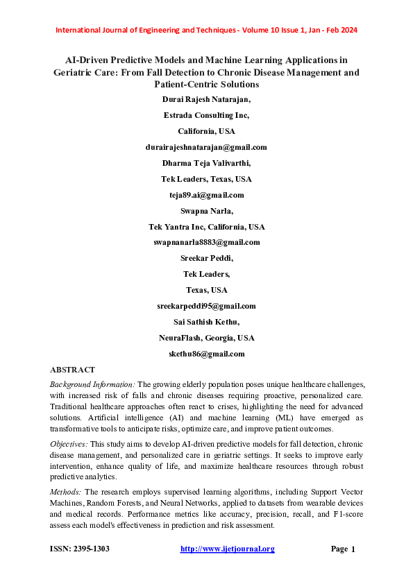 Pdf Ai Driven Predictive Models And Machine Learning Applications In