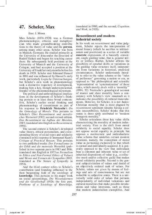 (PDF) Max Scheler, 1874-1928