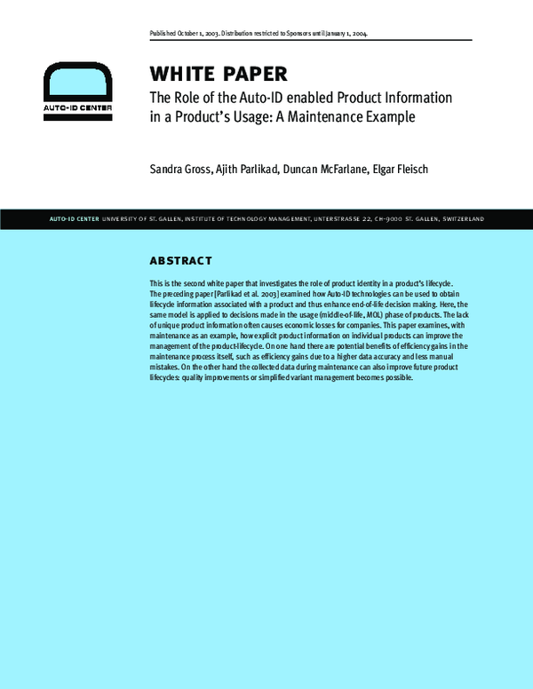 (PDF) The role of the auto-ID enabled product information in a product ...