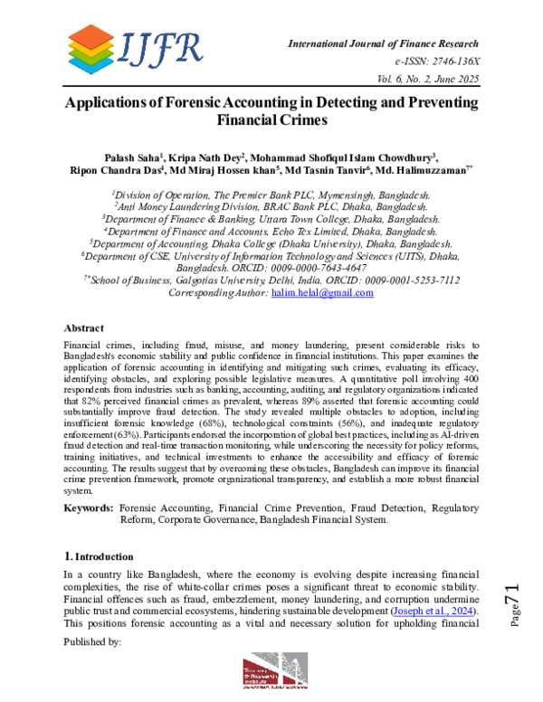 (PDF) Applications of Forensic Accounting in Detecting and Preventing ...