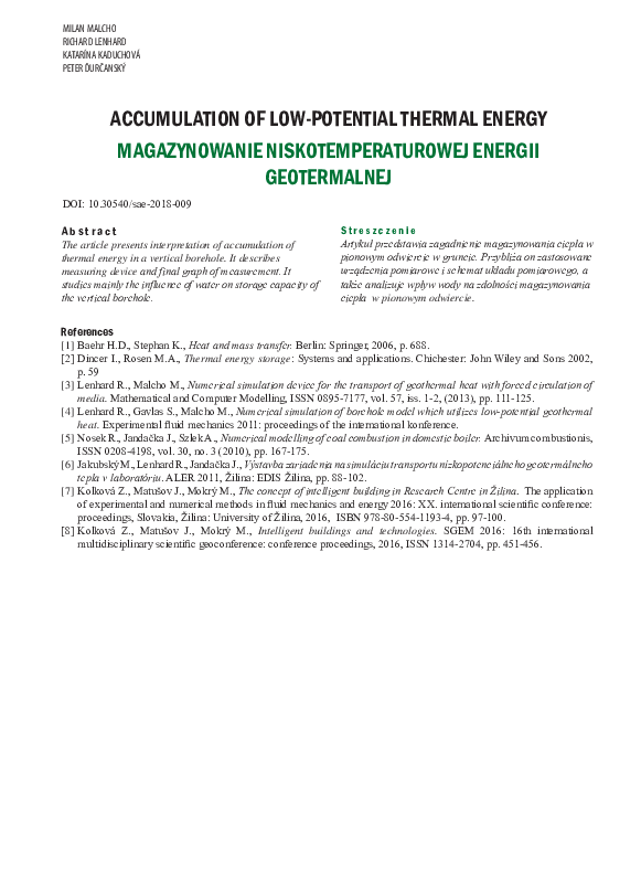 (PDF) Accumulation of Low-Potential Thermal Energy