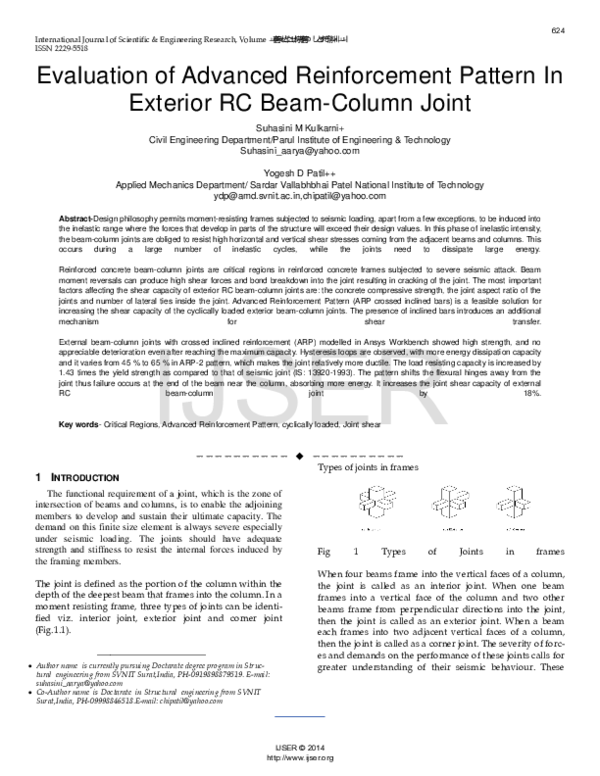 (PDF) Evaluation of Advanced Reinforcement Pattern in Exterior RC Beam ...