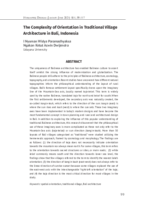 (PDF) The Complexity of Orientation in Traditional Village Architecture ...