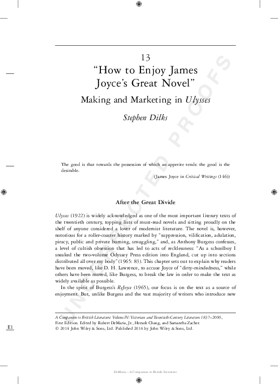 (PDF) How to Enjoy Ulysses