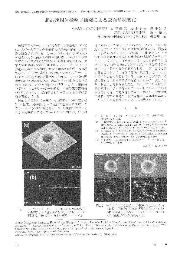 (PDF) Surface Morphology Change by Hypervelocity Microparticle Impact