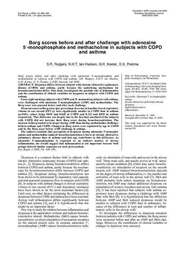 (PDF) Borg scores before and after challenge with adenosine 5 ...