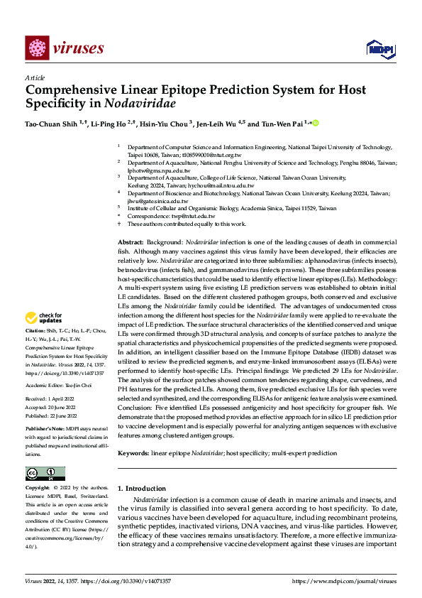 (PDF) Comprehensive Linear Epitope Prediction System for Host ...