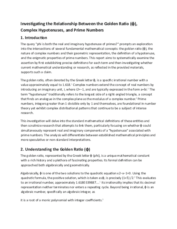 (PDF) Investigating the Relationship Between the Golden Ratio (ϕ ...