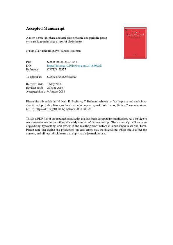 (PDF) Almost perfect in-phase and anti-phase chaotic and periodic phase synchronization in large ...