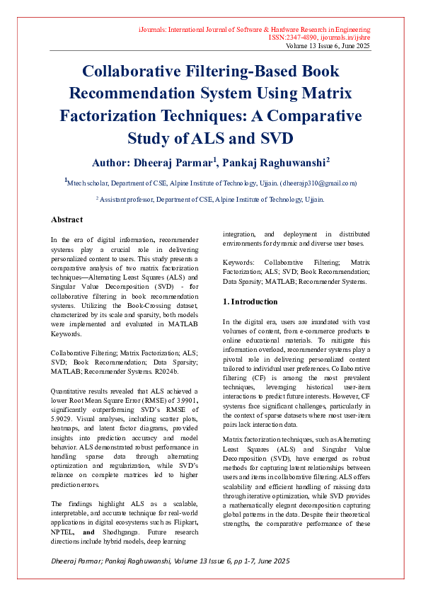 (PDF) Collaborative Filtering-Based Book Recommendation System Using ...