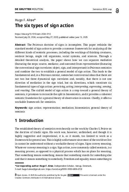 (PDF) The six types of sign action