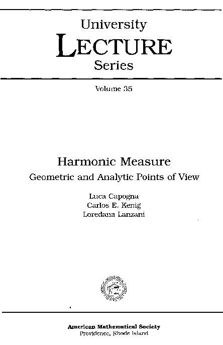 (PDF) Harmonic Measure
