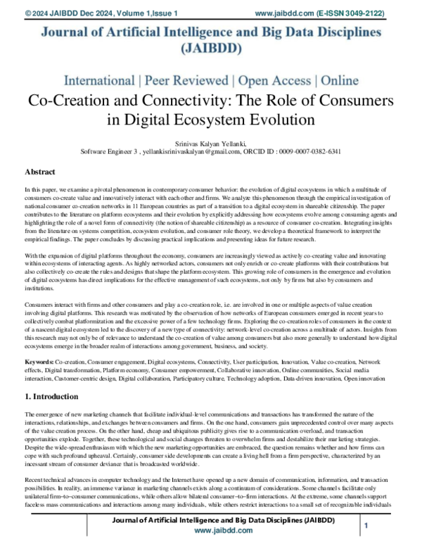 (PDF) Co-Creation and Connectivity: The Role of Consumers in Digital ...