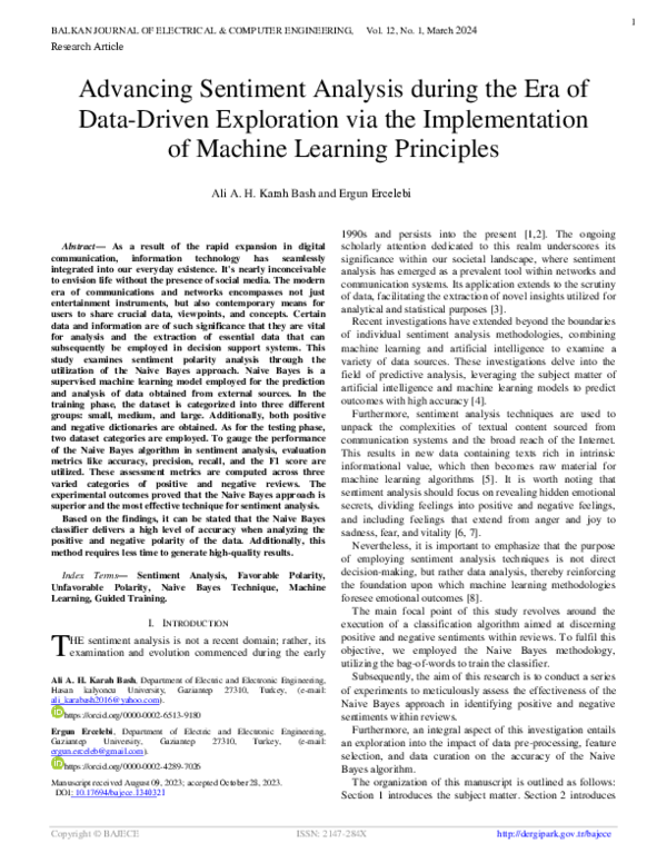 (PDF) Advancing Sentiment Analysis during the Era of Data-Driven Exploration via the ...
