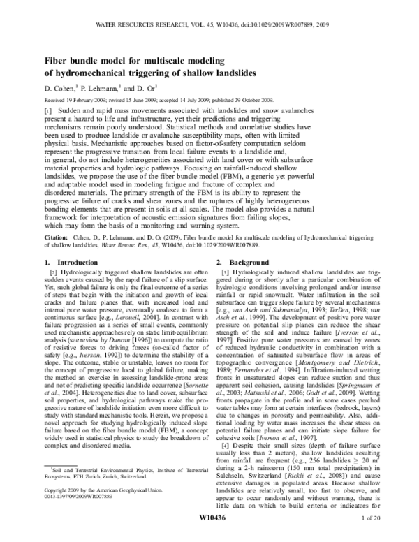 (PDF) Fiber bundle model for multiscale modeling of hydromechanical ...