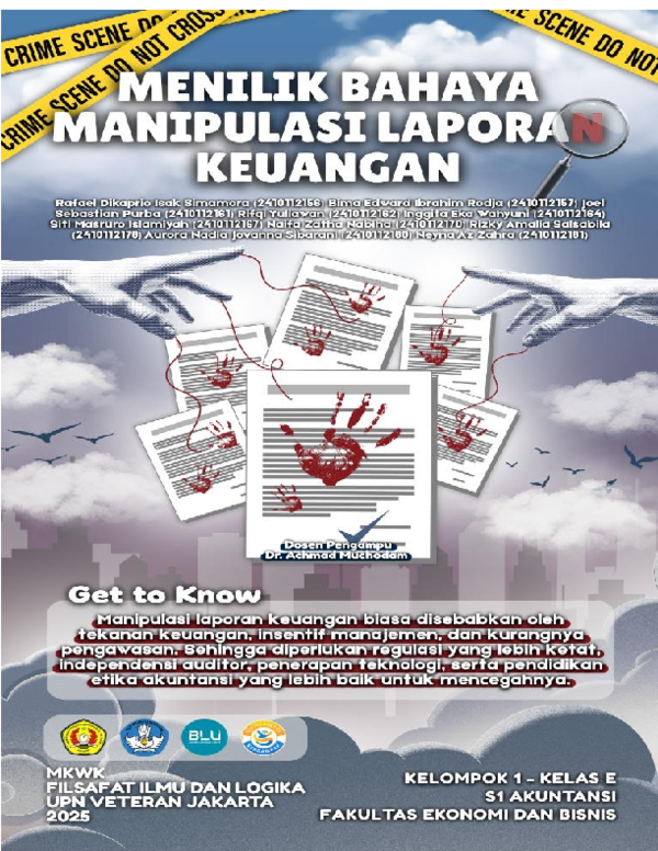 (PDF) Menilik Bahaya Manipulasi Laporan Keuangan_Esai Filsafat_Kelompok 1