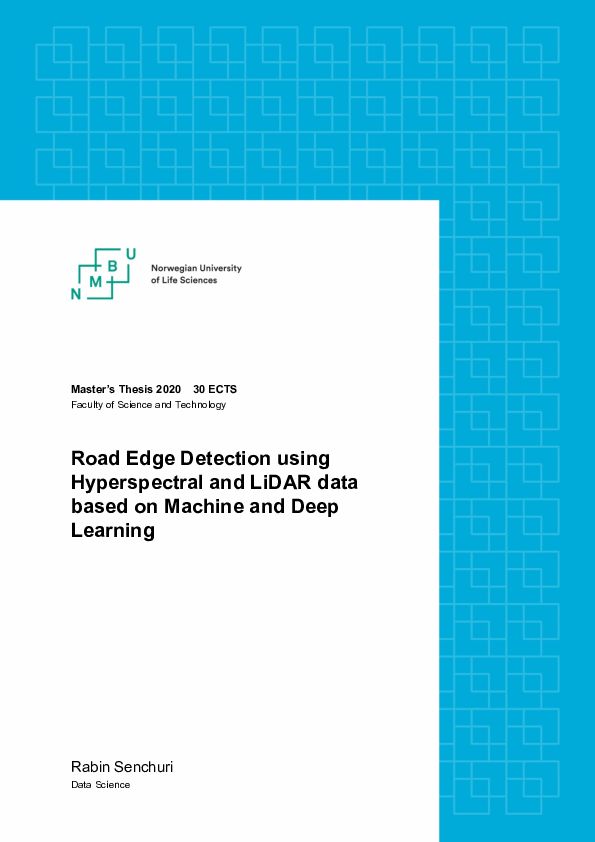 (PDF) Road edge detection using hyperspectral and LiDAR data based on machine and deep learning