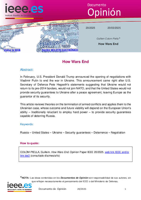 (PDF) How wars end