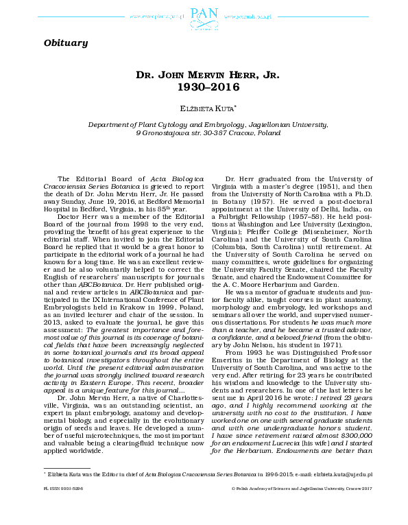 (PDF) Dr. John Mervin Herr, Jr. 1930-2016