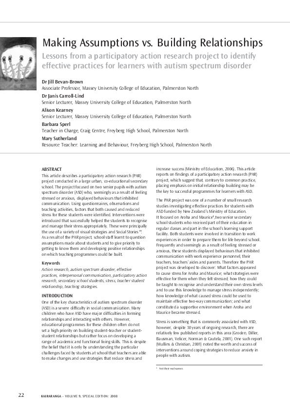 (PDF) Making assumptions vs building relationships. Lessons froma ...