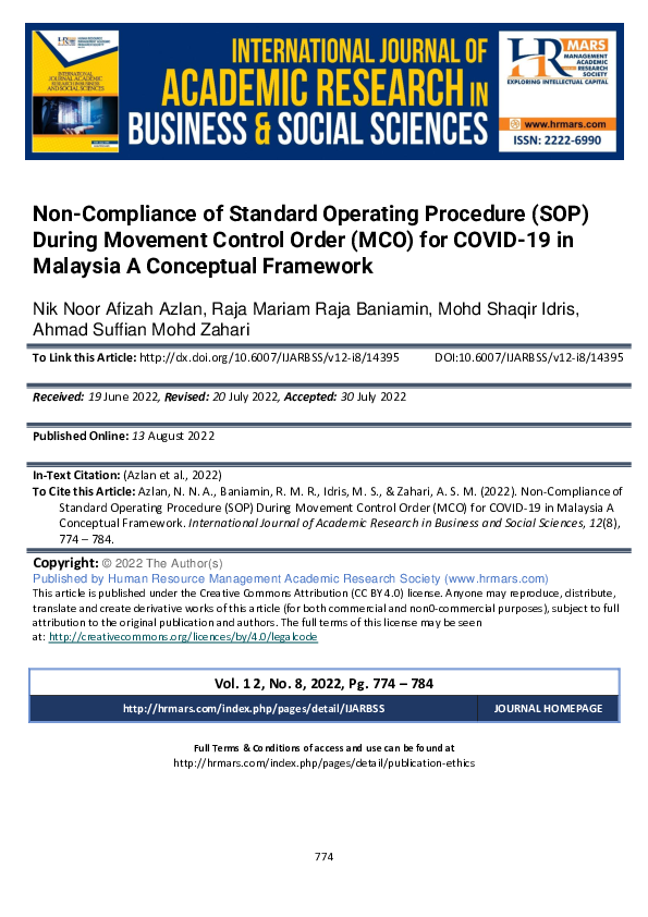 (PDF) Non-Compliance of Standard Operating Procedure (SOP) During ...