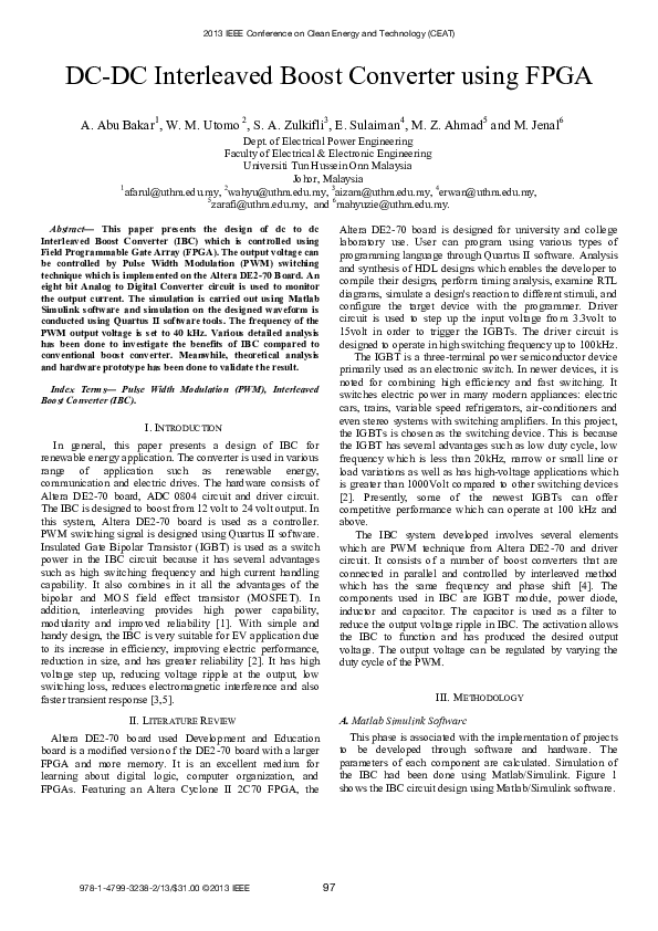 (PDF) DC-DC interleaved boost converter using FPGA