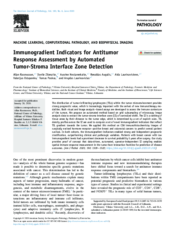 (PDF) Immunogradient Indicators for Antitumor Response Assessment by ...