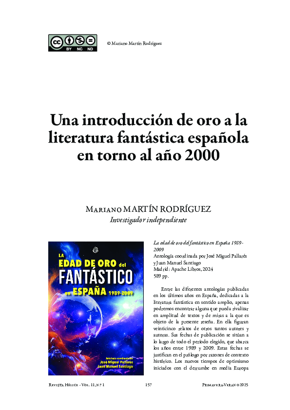 (PDF) Una introducción de oro a la literatura fantástica española en ...