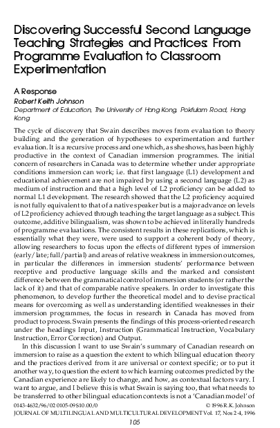 (PDF) Discovering Successful Second Language Teaching Strategies and Practices: From Programme ...